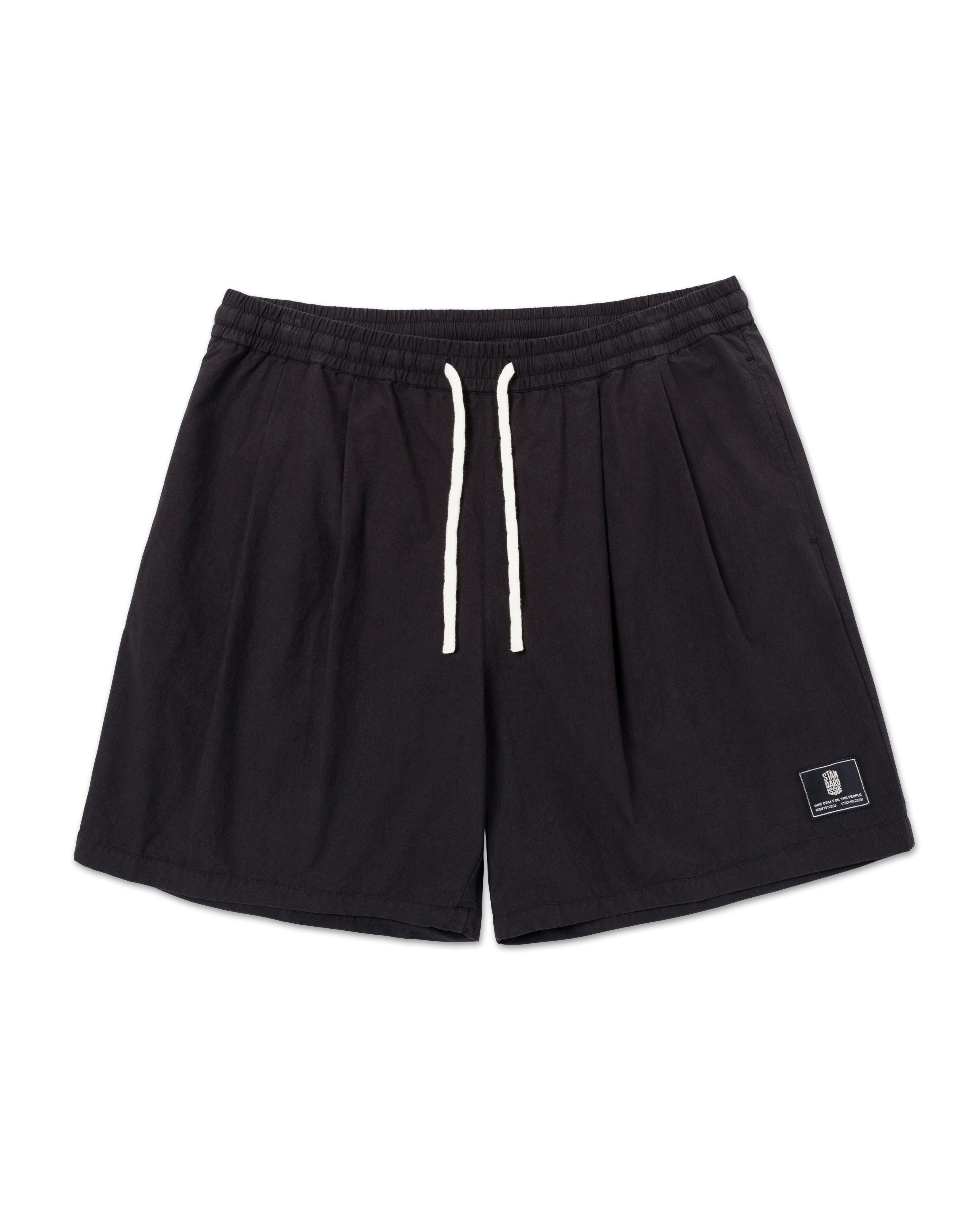 Camp Pleated Shorts Black – STANDARD ISSUE TEES